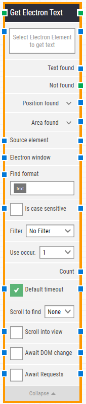 Get Electron Text | Electron Building Blocks | Leapwork Documentation